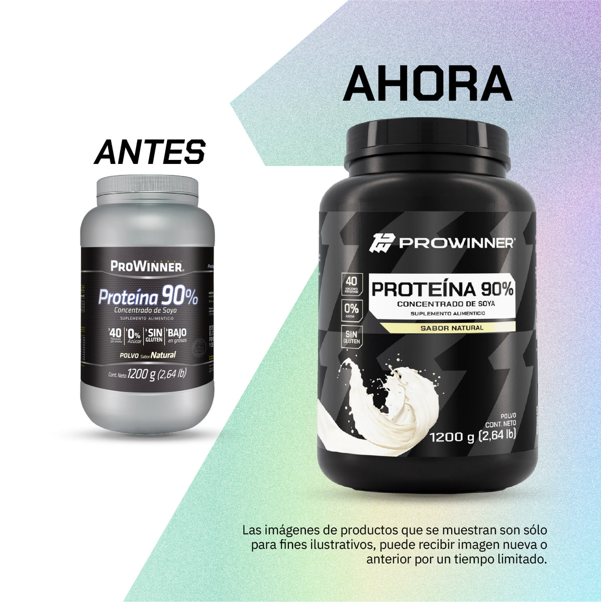 Proteína de Soya 90% natural 1200 gramos - ProWinner